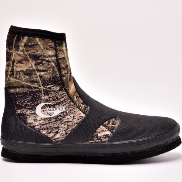 Camouflage Non Slip Felt Sole Wading Boots With Zipper – Fishing Shoes